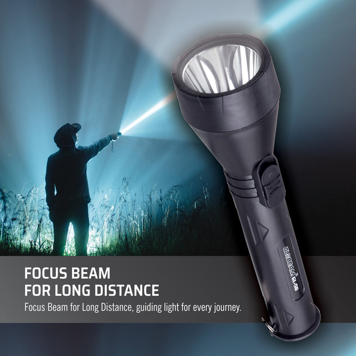 GL 56 LED Torch – Powerful & Rechargeable Flashlight | Globeam India